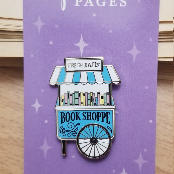 Book Shop Pastel Enamel Pin - Hard Enamel, Library, Cute Pin, Librarian ...