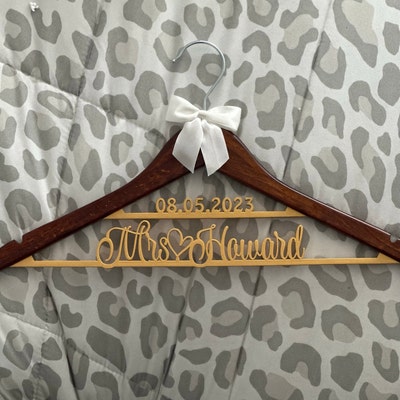 Bridal Dress Hanger Mrs Hanger Bridal Hanger Wedding - Etsy