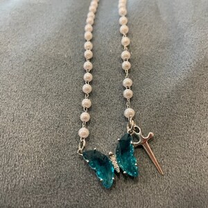 POST MALONE Inspired Sword Y-chain Necklace // circles - Etsy