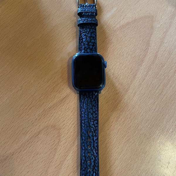 Shark Skin Watch Strap, Shark Skin Watch Strap, Blue Watch Strap, Blue ...