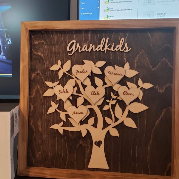 Personalized Family Tree, Keepsake Wooden Wall Art, Christmas Gift for ...