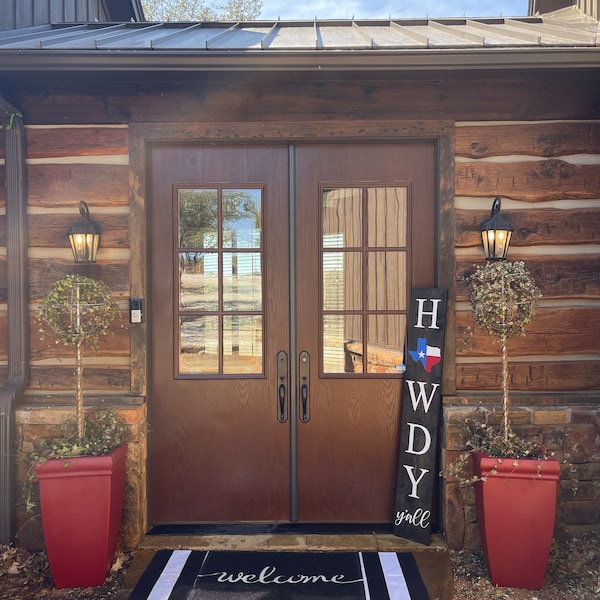 Welcome Porch Sign, Howdy Y’all Texas Wood Porch Sign, Welcome Sign ...