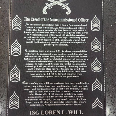 Army Warrant Officer Creed Leatherette or Wood Plaque - Etsy