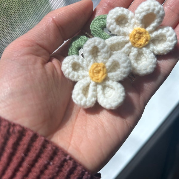 Floral Hair Clip Daisy Hair Clip Daisy Hair Snap Daisy Hair Barrettes ...