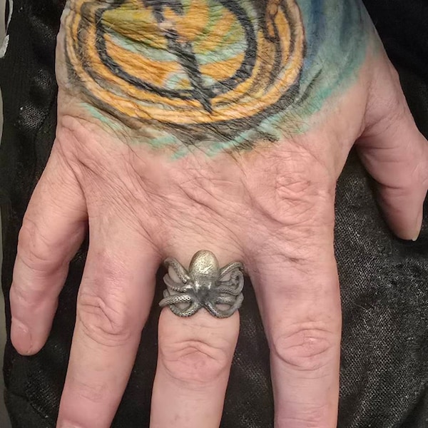 Japanese Koi Fish Band Ring, Handmade Men Ring, Mens Ring, Unique Ring ...