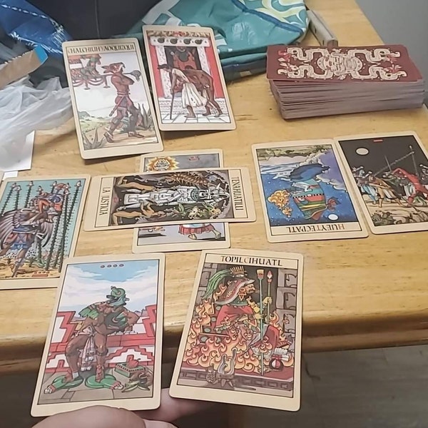 Tarot Yohualli Ehecatl Deck and Book - Regular Shipping. Mexica Aztec ...