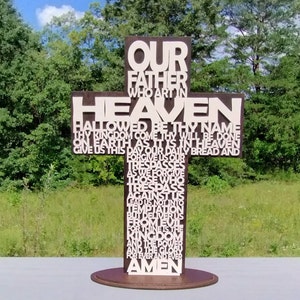Our Father Cross SVG/AI File Download Glowforge Ready - Etsy