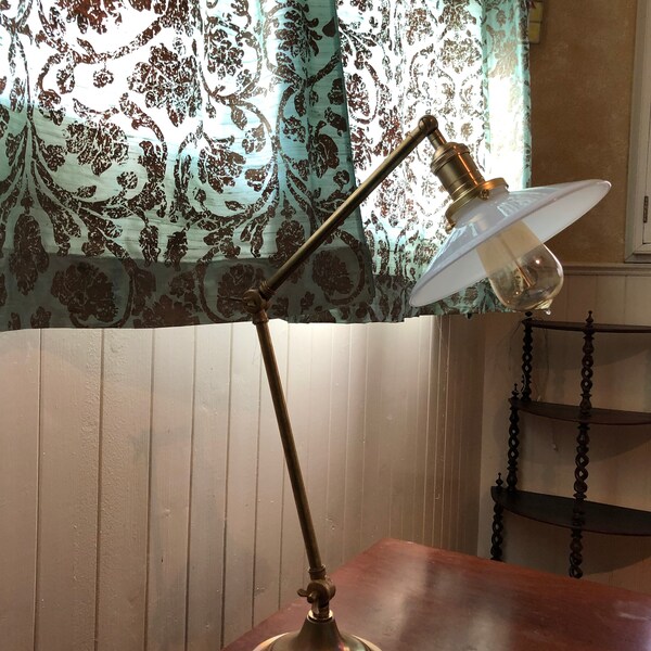 Vintage Industrial Desk Lamp - Victorian Table Lamp Task Light ...