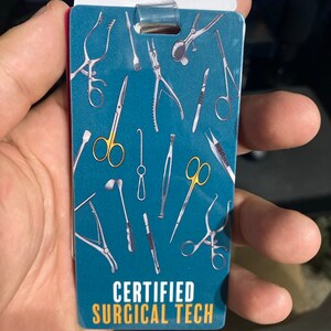 Surgical Tech ID Badge Hospital Badge OR Badge Medical ID - Etsy