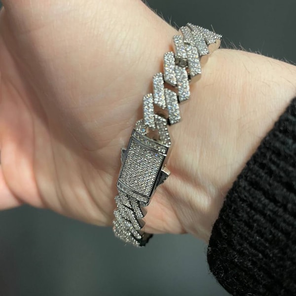 Clustered Ball Necklace Iced Out Ball Chain∙ Jewelry Diamond CZ VVS ...