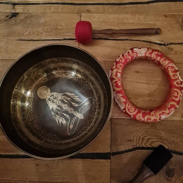 10 Inch Root Chakra Full Moon Singing Bowl Key Note C Tibetan Singing ...