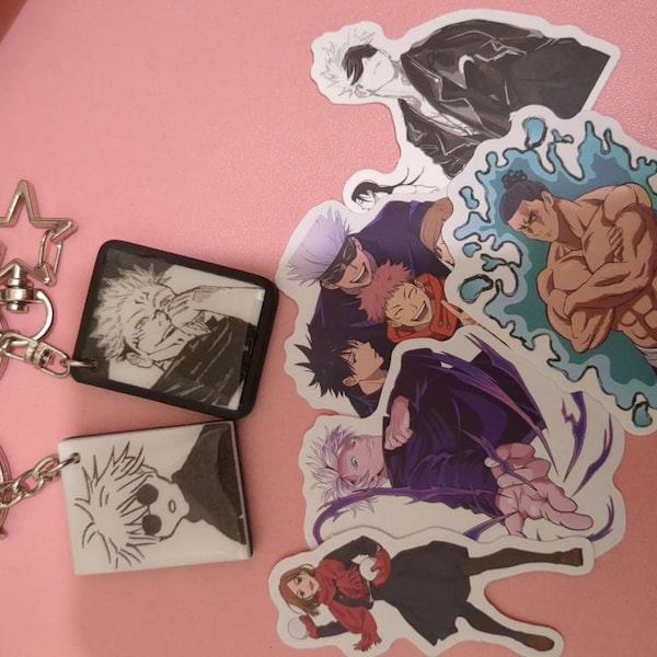 Gojo Satoru & Geto Suguru Keychain | JJK Inspired Jewelry | Polymer ...