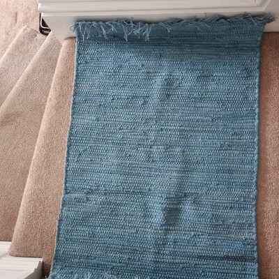 Cotton Flatweave Rug Machine Washable Small Rug Bath/shower Mat White ...