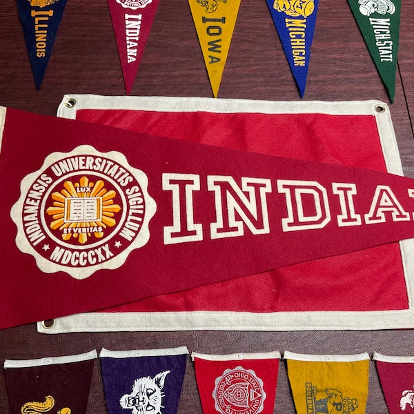 Indiana Wall Pennant - Etsy