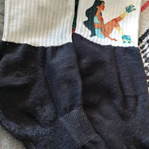 Roller Skate Socks, Knee High Socks, Skate Socks, Stripe Socks, Roller ...