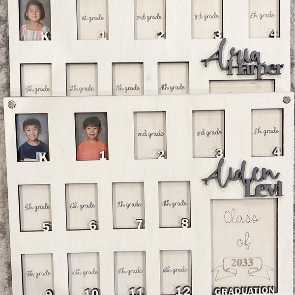 School Years Photo Picture Frame - Small Size Mini Wallets Wall Art - Etsy