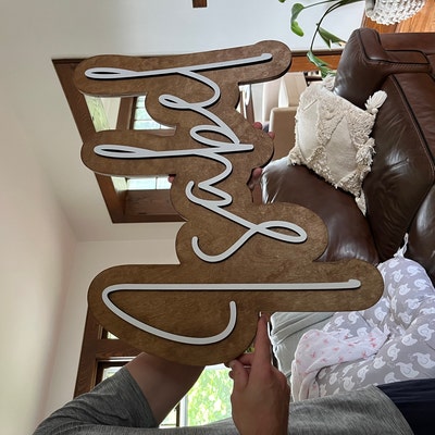 Last Name Sign Cut Out Name Sign Wedding Name Sign 3d Last - Etsy