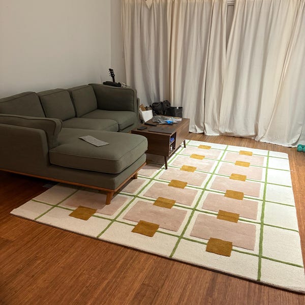 Rh Lakshmi Camel Naturel Handmade Tibetan Knots Woolen Area Rug for ...