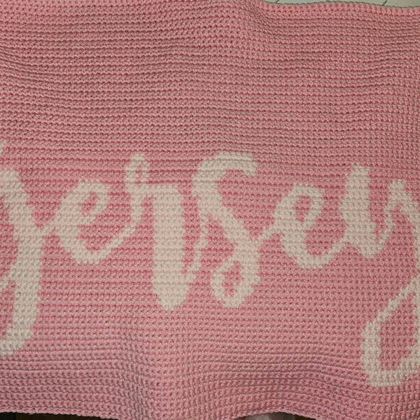 Custom Crochet Name Blanket Pattern, Pdf Crochet Blanket Tutorial, Baby ...