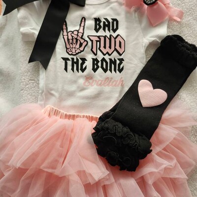 Spooky One Birthday Outfit in Light Pink and Black Our Little Boo is ...