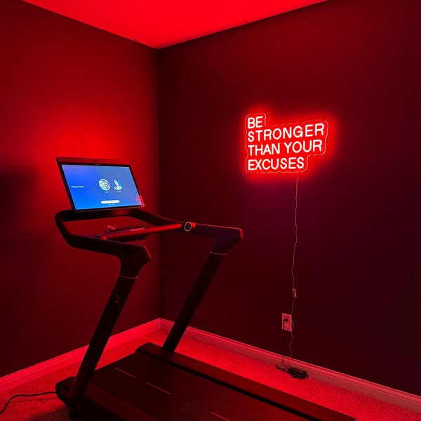 Be Stronger Than Your Excuses Neon Sign ,gym Wall Neon Light, Gym ...
