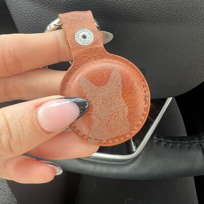 Custom Car Keychain, Monogram Keychain, Leather Key Case, Custom Key ...