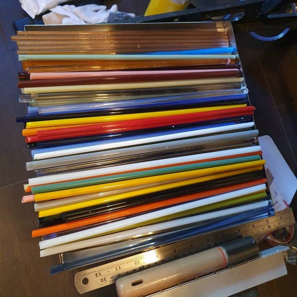 1/2 Lb. Devardi Glass Twistie Rods Lampwork Glass Blowing COE 104 ...