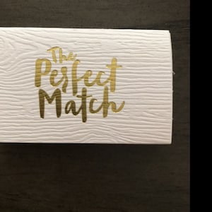 The Perfect Match Match Boxes Wedding Favor Matches, Wedding Decor ...