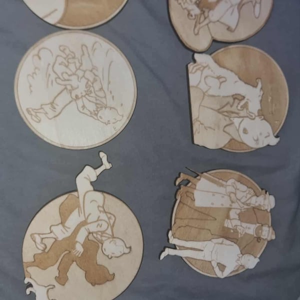 Super Mario Bros Wooden Coasters Set - Geek Gift - Gamer Collectibles ...