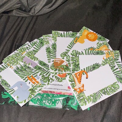 Printed Jungle Place Cards Jungle Food Tent Cardssafari Animal Buffet ...