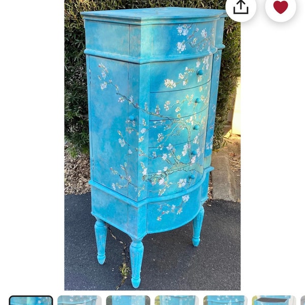 NOT 4 SALE! Antique Night Stand, Beach Lovers Furniture, Blue Green End ...