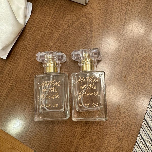 Custom Engraved Perfume Bottle: Wedding Keepsake, Bride Keepsake ...