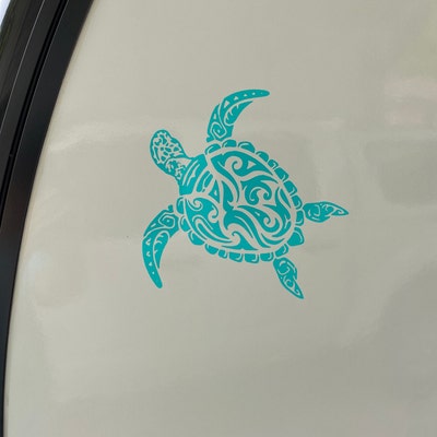 Sea Turtle Vinyl Decal, Turtle Decal, Turtle Sticker, Car Decal, Window ...