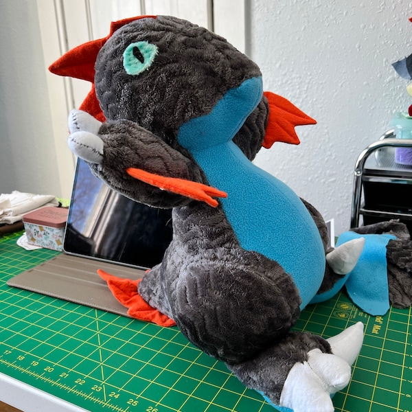 Raptor Plushie Pattern PDF- Dinosaur Stuffed Animal Pattern Plush ...