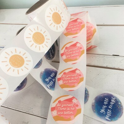 CUSTOM Stickers Roll, Custom Logo Stickers, Custom Label Roll ...