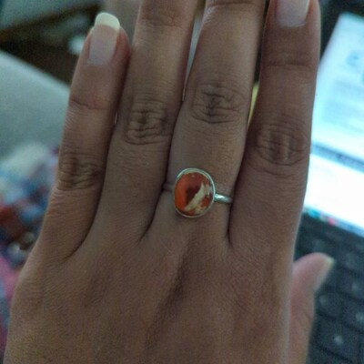 Rare Meteorite Gemstone Ring, 925 Sterling Silver, Meteorite Ring ...
