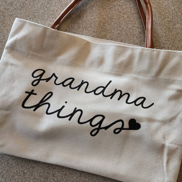 Grandma Things Tote Bag -personalized Grandma Gift- Mothers Day Gift ...