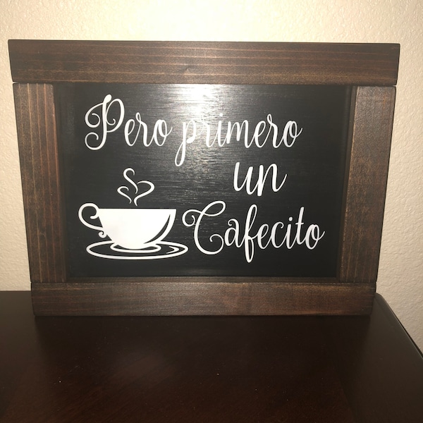 Spanish Home Decor,coffee Cup, Spanish Sign, Wood Signs, Spanish Wall ...
