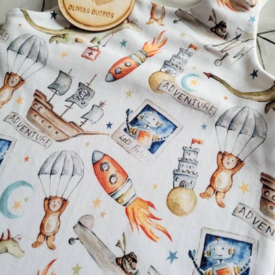 Flying High Non Exclusive Seamless Pattern Design, Children's Fabric ...