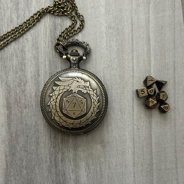 Custom Pocket Watch Dice Tray - Roman Style Pocket Watch Shell, Metal ...