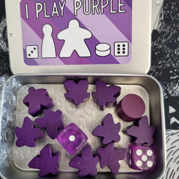 I Play Purple - Board Game Survival Kit: Meeples, Dice, and More - Etsy