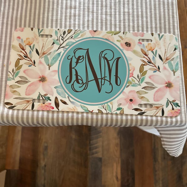 Monogram License Plate/custom License Plate/monogram License Plate ...