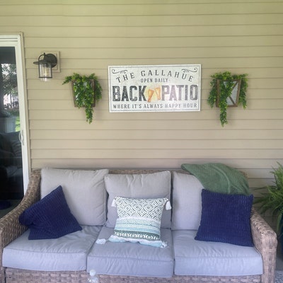 Personalized Back Porch Sign Backyard Bar and Grill Pool & Patio Deck ...