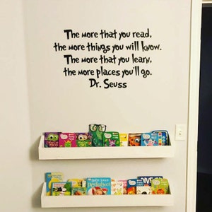 Dr. Seuss the More That You Read Vinyl Wall Decal - Etsy