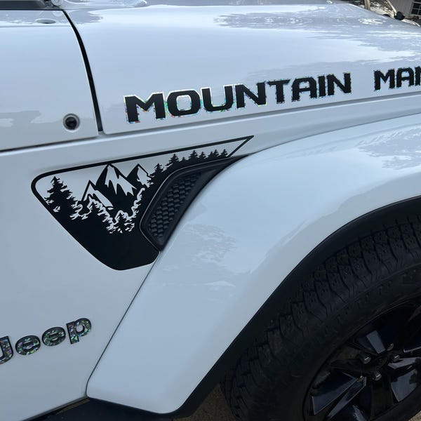 Holographic Sequins Jeep Emblem Sticker Decal, Wrangler JK, TJ, JL ...