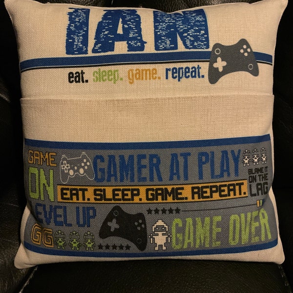 Gamer Pillow, Personalized Gamer Pillow, Gamer Pocket Pillow, Video ...