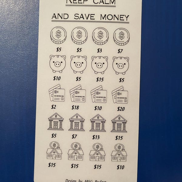 Keep Calm Cash Savings Tracker Bundle. - Etsy