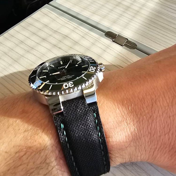 Tissot PRX Watch Strap - Black Soft Leather Racing Rally Watch Strap ...