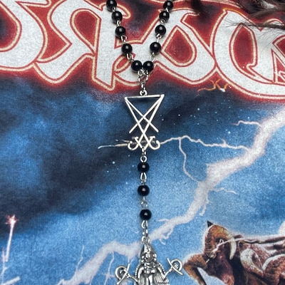 Sigil of Rosier Rosary Necklace Occult Demonic Love Demon - Etsy