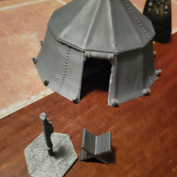 Removable Top Large Pavillion Tent 28mm Miniature Mini Fantasy Terrain ...